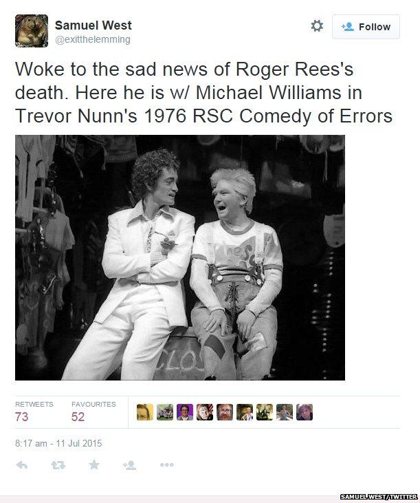 Roger Rees: Welsh actor dies aged 71 - BBC News