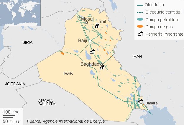 La batalla por Irak, en mapas - BBC News Mundo