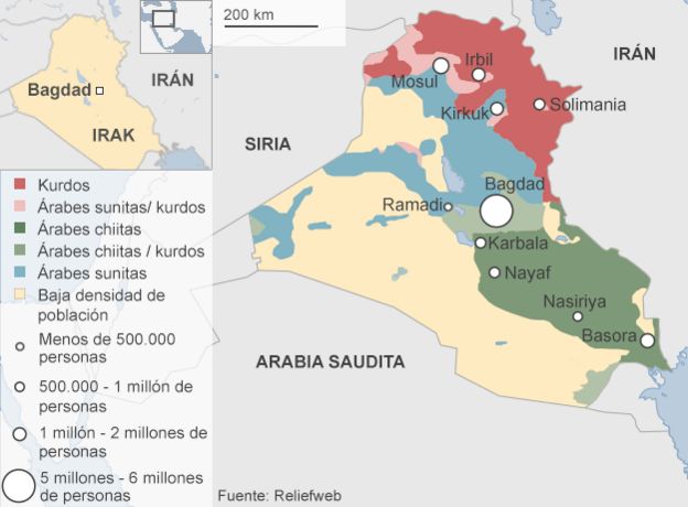 Seis mapas para entender el conflicto en Irak - BBC News Mundo
