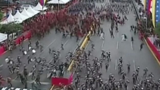 Venezuela President Maduro survives 'drone assassination attempt' - BBC ...