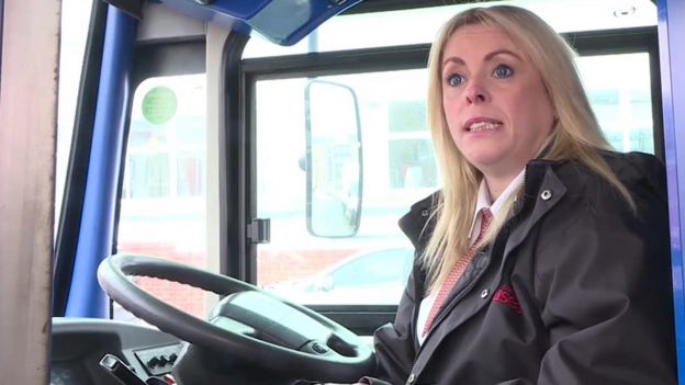 Near-miss bus driver: 'My training kicked in' - BBC News