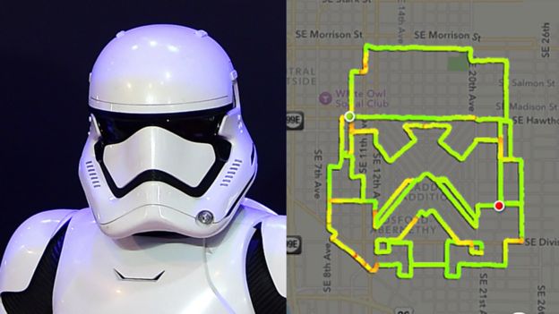 Runner's routes make Star Wars maps - BBC News