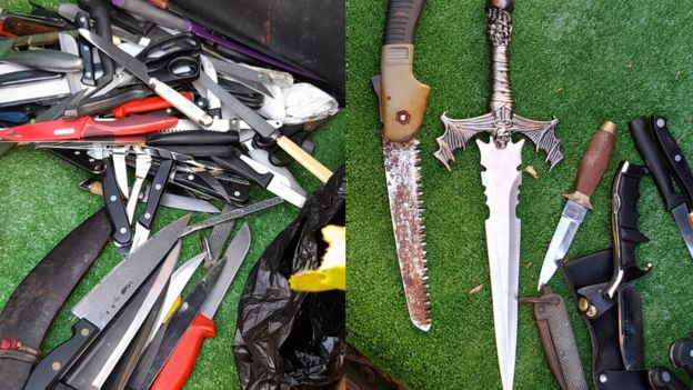 Knife Angel's visit to Redcar leads to 140 knives surrendered - BBC News
