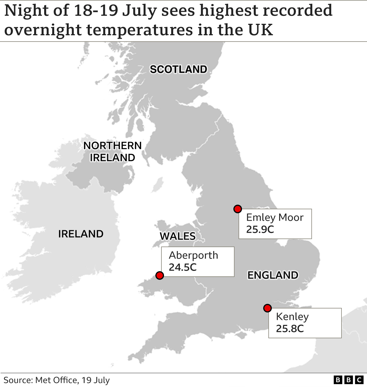 Heatwave: The UK and Europe's record temperatures in maps and charts ...