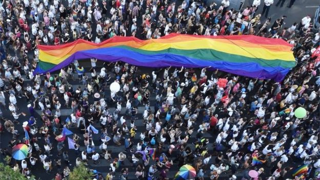 Pride in London marks 50 years of protest - BBC News