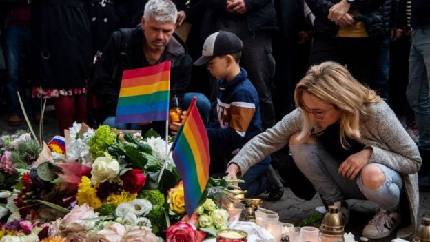 Slovakia LGBT attack: Thousands gather at vigil outside Bratislava bar ...