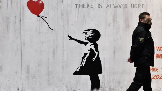 Banksy Margate Valentine's Day artwork has piece removed within hours ...