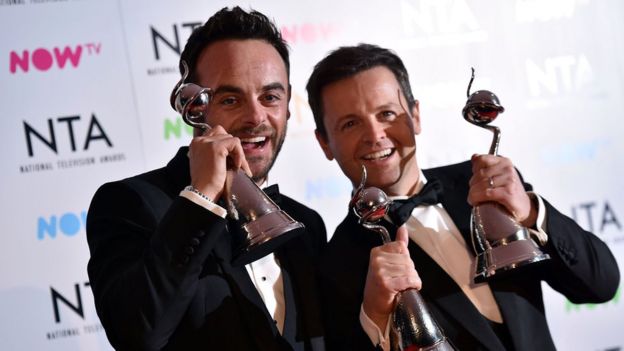 NTAs 2018: Ant and Dec win big with three awards - BBC News