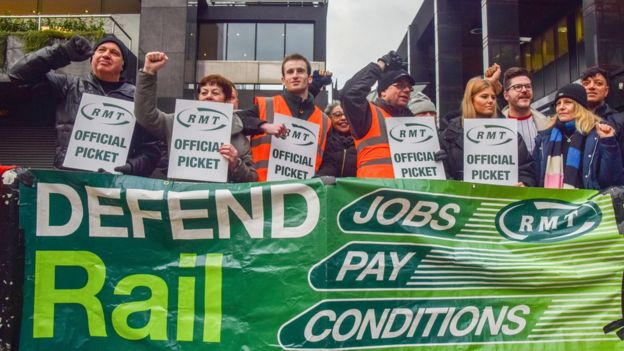 Network Rail axes bonuses for staff who went on strike - BBC News