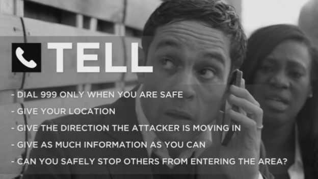 Police terror video advises public to 'run, hide, tell' - BBC News