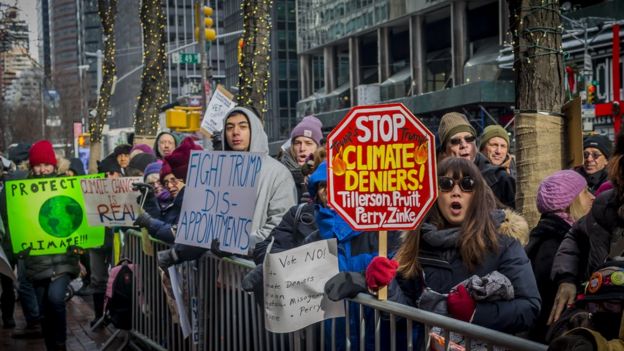 Trump team moving away from supporters on climate science - BBC News