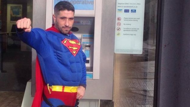 'Superman' saves the day and foils cash machine robbery - BBC News