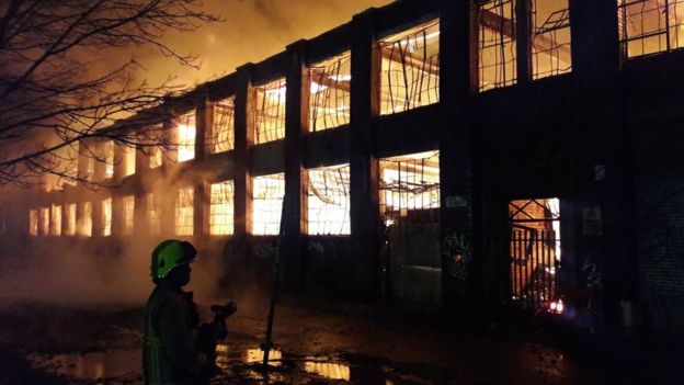 Leicester Corah factory fire treated as arson - BBC News
