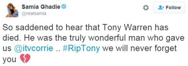 Tributes to Coronation Street creator Tony Warren - BBC News