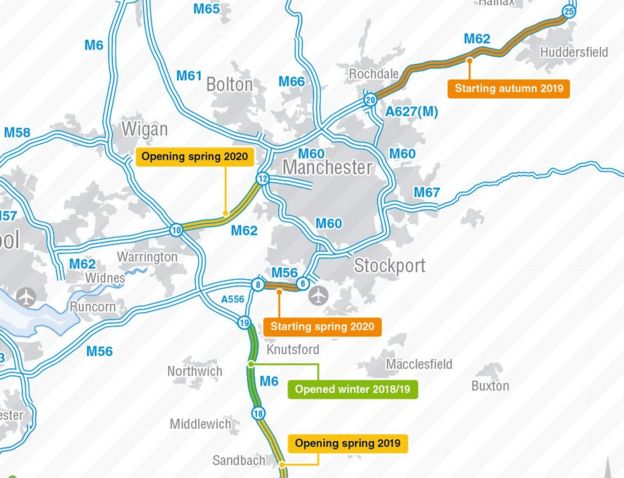 M6 and M56 roadworks delayed to 'benefit drivers' - BBC News