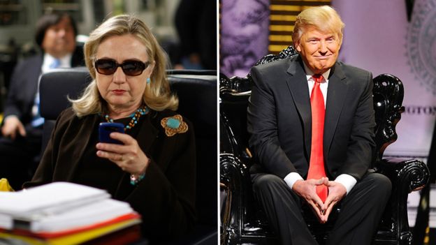 In pictures: Clinton and Trump through the years - BBC News
