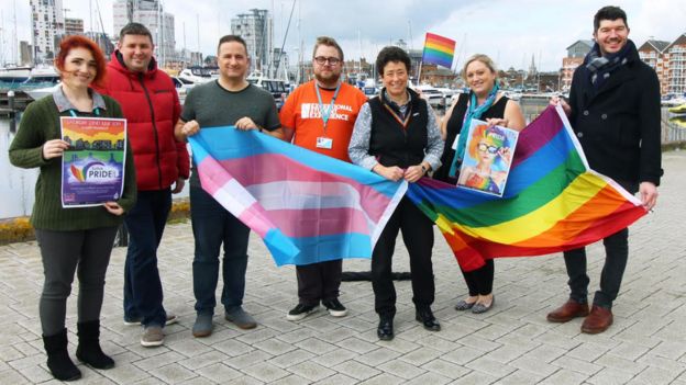 Suffolk Pride returns with parade through Ipswich - BBC News