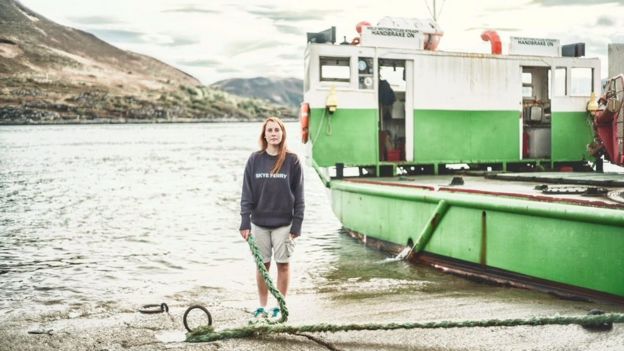 First female skipper of world's last ferry of its kind - BBC News