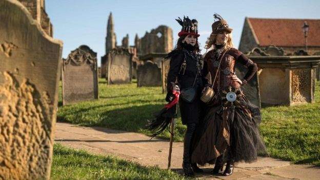 Whitby Goth Weekend celebrates Halloween return - BBC News