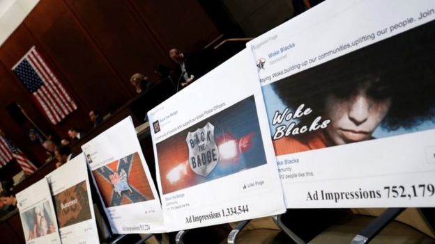 Trove of 'Russian troll' posts exposed by Congress - BBC News