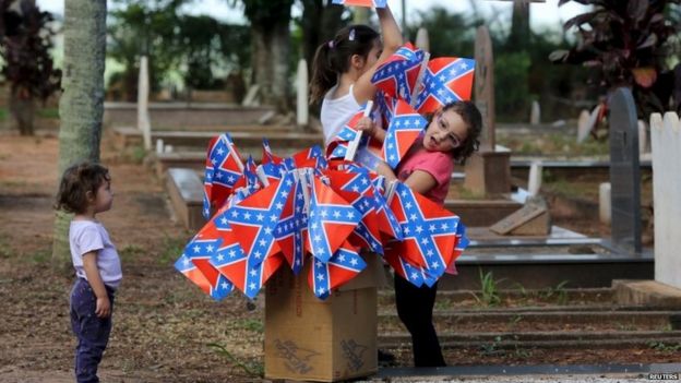 The town in Brazil that embraces the Confederate flag - BBC News