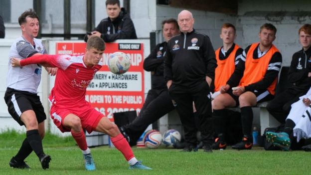 Bacup FC: Veteran football manager marks 25 years at club - BBC News