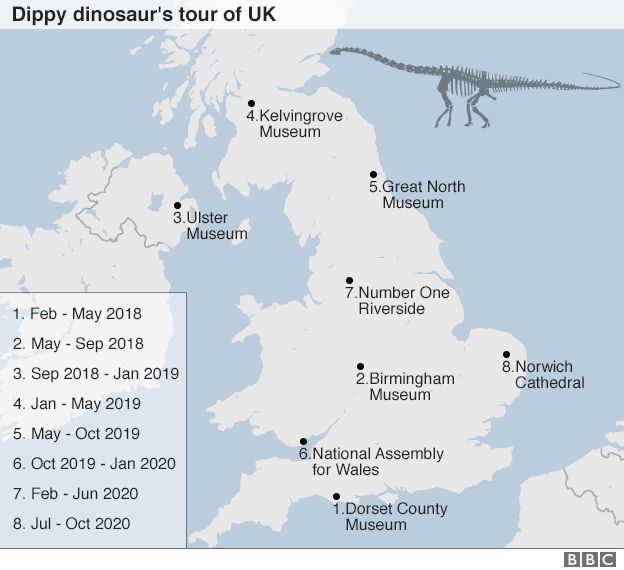 London visitors' last chance to see Dippy ahead of tour - BBC News
