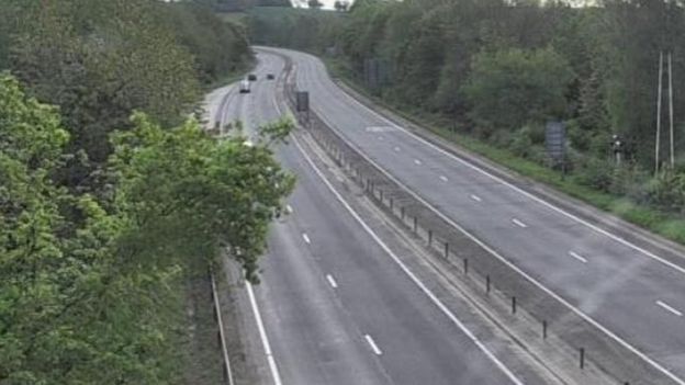 Usk: A449 is closed following serious two-vehicle crash - BBC News