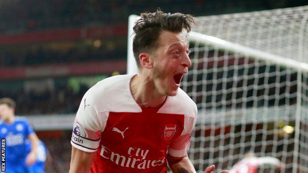 Arsenal 3-1 Leicester City: Ozil turns in stunning display for Gunners ...