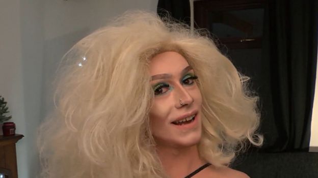 Cherry West: From schoolboy Sam to drag teen - BBC News