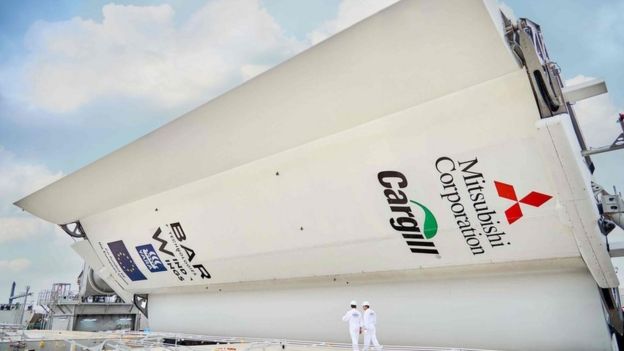 Pioneering wind-powered cargo ship sets sail - BBC News