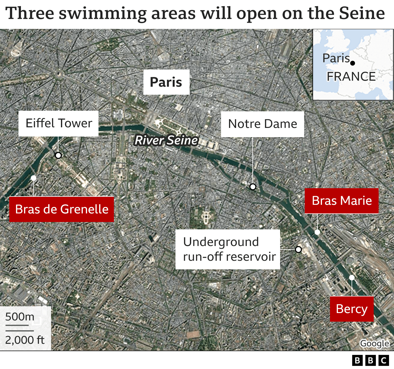 Paris to bring back swimming in Seine after 100 years - BBC News