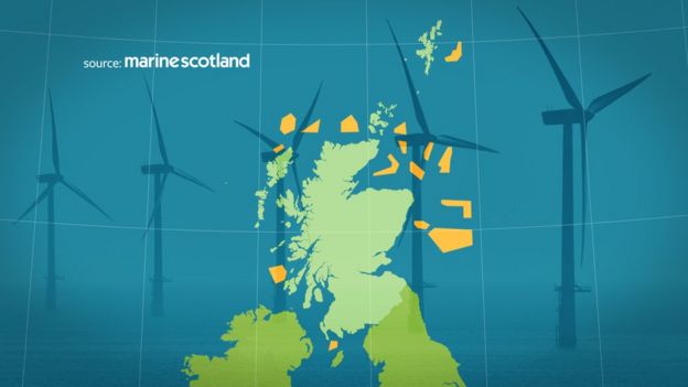 Shell and Scottish Power join bid to build floating wind farms - BBC News