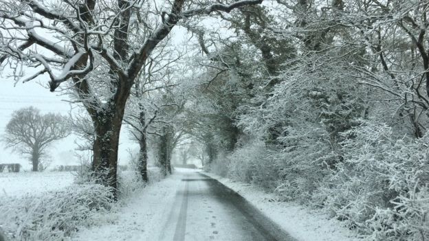 UK weather: Snow across England and Scotland in pictures - BBC News