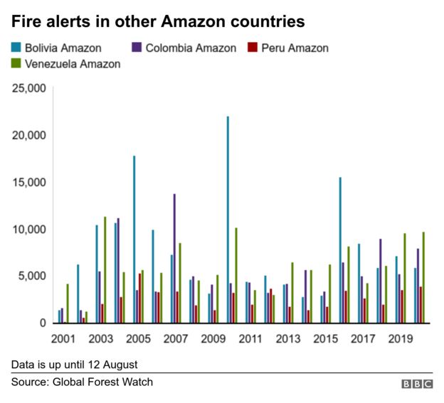 Amazon fires: Are they worse this year than before? - BBC News