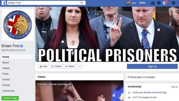 Facebook bans Britain First pages - BBC News