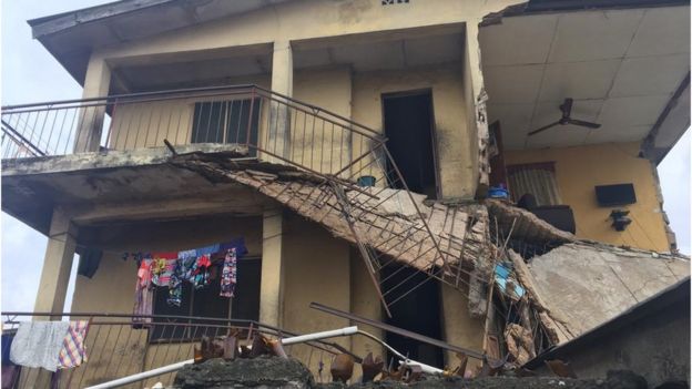 Building Collapse: Two storey building fall down as landlord try to ...