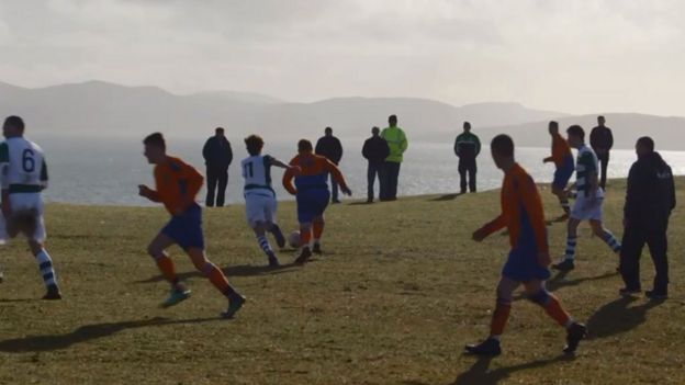 Fever pitch: A celebration of Eriskay's football pitch - BBC News