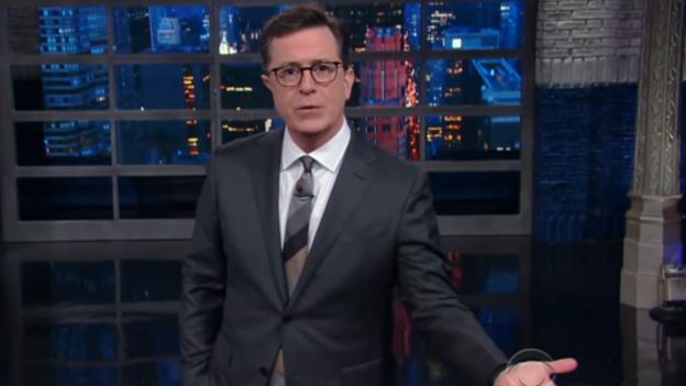 Stephen Colbert investigated over 'homophobic' anti-Trump joke - BBC News