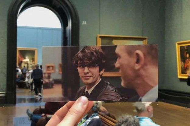 Stepping Through Film: Man trots globe blending scenes into film ...