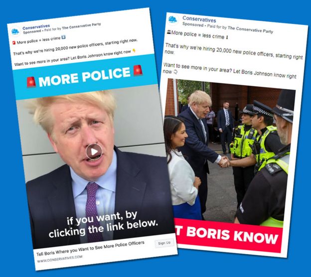 Conservative Party targets over-45s with Facebook Brexit ads - BBC News
