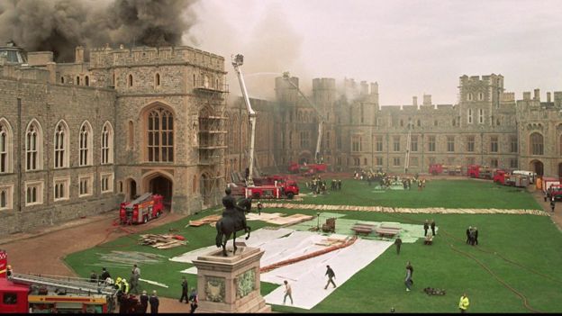 Windsor Castle fire remembered 30 years on - BBC News