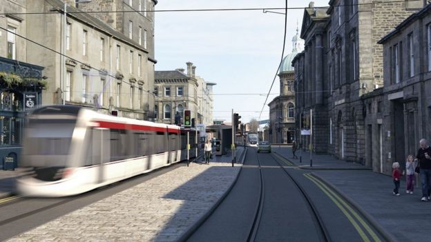 Edinburgh tram extension to carry first passengers from June - BBC News