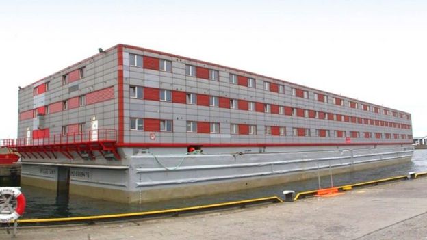 What will life be like on the UK's first migrant barge? - BBC News