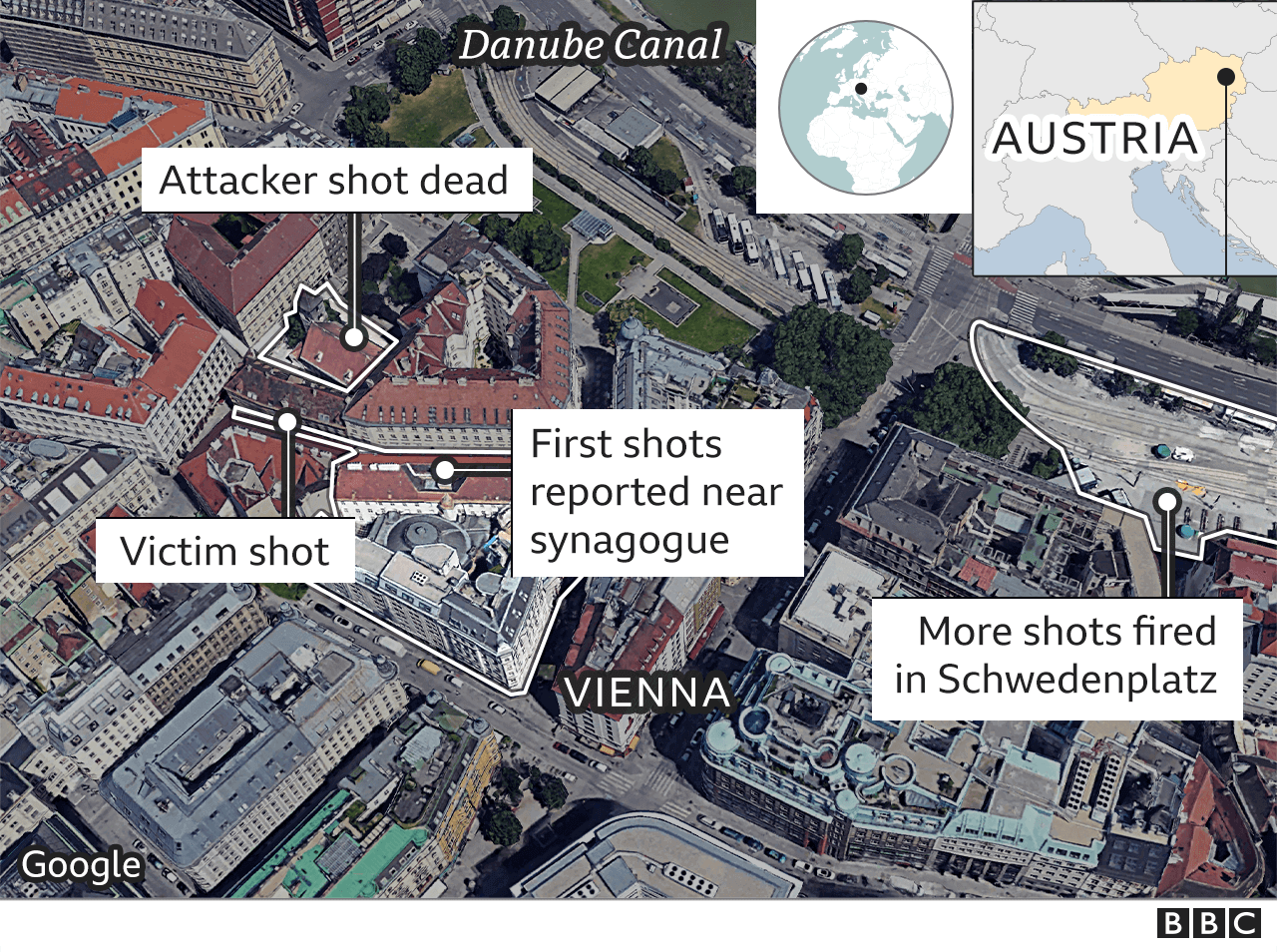 Vienna shooting: Austria hunts suspects after 'Islamist terror' attack ...