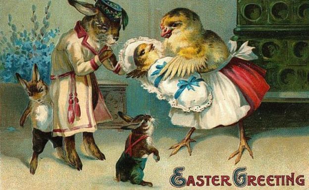 The odd world of Victorian Easter cards - BBC News