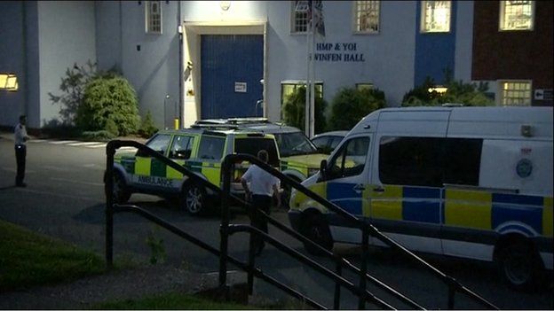 Swinfen Hall prison: Inmates 'flooded jail wing' - BBC News