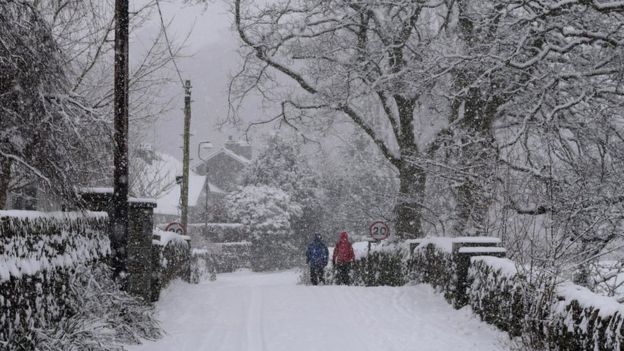 Snowy scenes from around the UK - BBC Weather