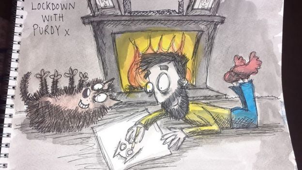 Coronavirus: Cartoons of life in lockdown 'make people smile' - BBC News