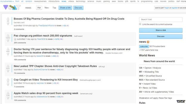 Reddit rival Voat buckles under demand - BBC News